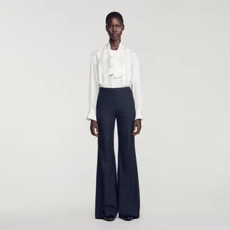 Sandro Pantalon de costume en laine