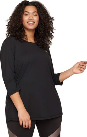 Zizzi Active by Große Größen Damen Trainingsshirt mit 3/4-Ärmeln Gr Gr XXL Black