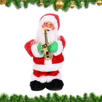 Generico Musikalischer Weihnachtsmann, Musikfigur, Spielzeug f&uuml;r Weihnachten, Saxophon, Musik, f&uuml;r Kinder, Familie, M&auml;nner, Erwachsene, Zuhause, B&uuml;ro, Caf&eacute;, Pa