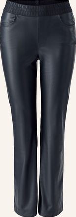 Oui 7/8-Hose In Lederoptik schwarz