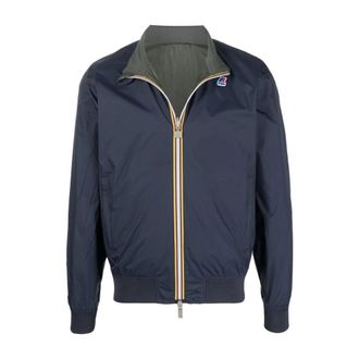 K-Way Wendbare Jacke mit Streifen-Detail - - Jackets - Herren - Blau - 3XL