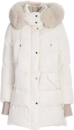 Moorer Femme, Vestes, Blanc, Taille: 36 FR Manteau Blanc L&eacute;ger Imperm&eacute;able Fabriqu&eacute; en Italie