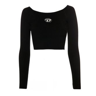 Diesel Femme, Tops, Noir, Taille: 42 FR M-Vera Long Sleeve Top