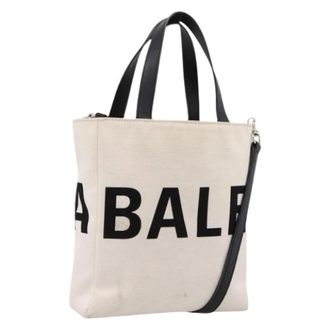 Balenciaga Sac &agrave; main vintage en toile Pre-owned - Femme - Pre-owned - Beige - Taille: ONE Size