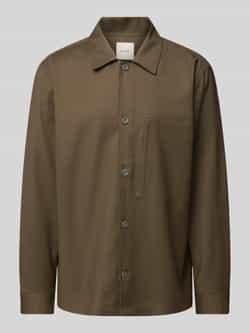 Calvin Klein Regular Fit Hemdjacke mit Kentkragen und Viskose-Anteil