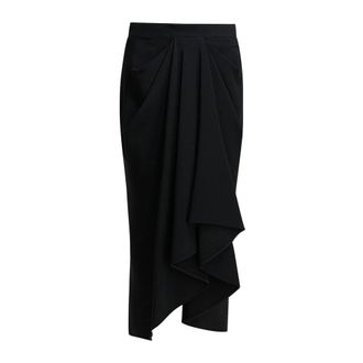 Givenchy Drapierter Midirock - - Skirts - Damen - Schwarzk - S