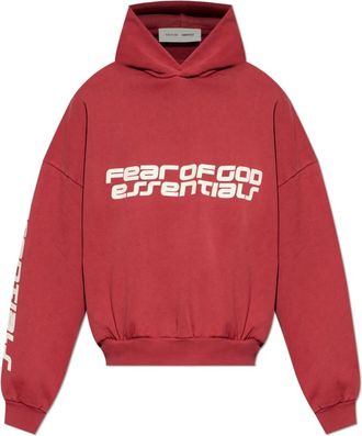 Fear of God Homme, Sweatshirts et sweats &agrave; capuche, Rouge, Taille: M Cropped Relaxed Sweat &agrave; capuche
