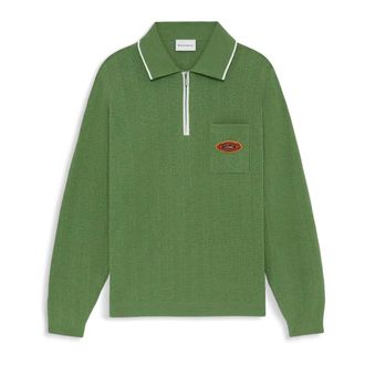 Dr&ocirc;le de Monsieur Homme, Tops, Vert, Taille: XL Polo &agrave; manches longues