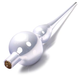 Com-Four Weihnachtsbaumspitze gl&auml;nzend - Christbaumspitze aus echtem Glas f&uuml;r Weihnachten - Tannenbaumspitze f&uuml;r den Christbaum, 28 cm