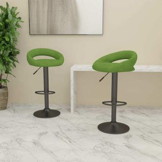 vidaXL Vidaxl - Tabourets de bar lot de 2 vert clair velours