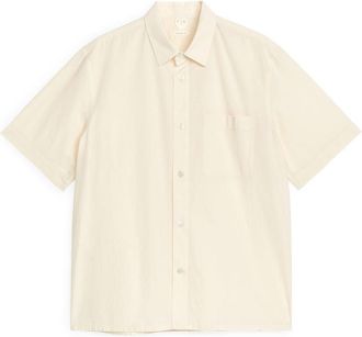 Arket Legeres Popeline-Hemd -Weiß