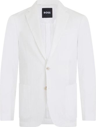 HUGO BOSS Homme, Costumes, Blanc, Taille: XL Veste en Coton Crois&eacute;e