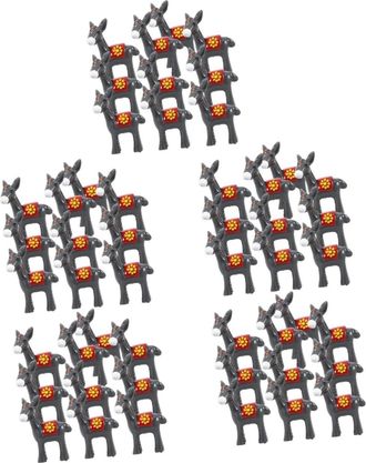 Angoily 50 St&uuml;ck Teiliges Resin Mini Esel Figurinen Niedliche Miniatur Esel Skulpturen f&uuml;r Tisch Gartendekoration Leicht Dekorativ f&uuml;r Heim Outdoor-feiern Vie