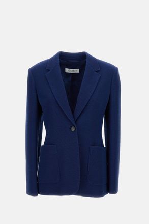 Max Mara Utilita Jersey Blazer In Bluette
