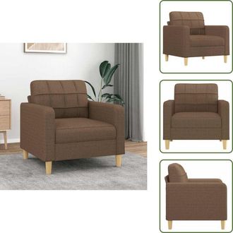 vidaXL The Living Store - Sofasessel Braun 60 cm Stoff - Esszimmerstuhl - Couchtisch - Wohnzimmersofa - Lounge Chair - Beistelltisch
