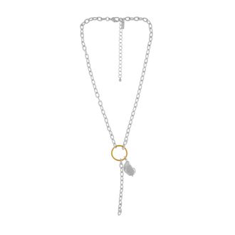 Dansk Copenhagen Audrey Collier Court 2 Tons Perle & Anneau - Femme - Accessoires - Gris - Taille: ONE Size