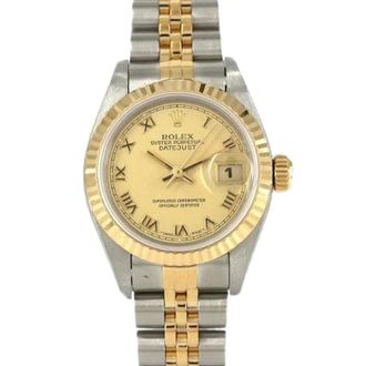 Rolex Pre-owned Datejust en acier inoxydable et or jaune - Femme - Pre-owned - Jaune - Taille: ONE Size