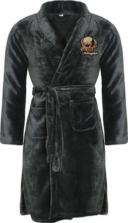 Spass Kostet Herren Bademantel dunkelgrau Jäger Motiv Männer sauna geschenke Grösse S - 3XL