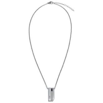 Breil Collier en acier Collection JOINT avec pendentif et finitions polies/satinées pour homme, taille unique, Acier allié
