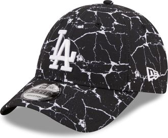 New Era LA Baseball Cap Los Angeles Kappe MLB gebogener Schirm verstellbar Dodgers Marmor schwarz - One-Size