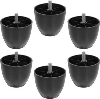 Artibetter 6 Stck Möbel Kunststofffüße Schraubbar Möbelbeine Ersatzfüße für Sofa Stuhl Schrank Tisch Möbelstützen Geräuschdämpfend und Bodenschutz Kunststoff Bei