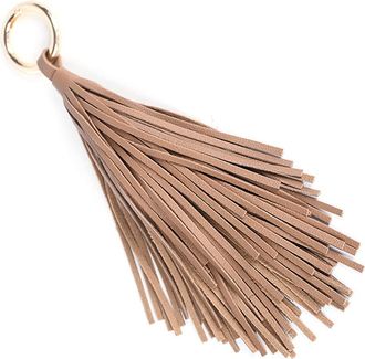 Amosfun Kaffee Leder Quaste Schlüsselbund Kreis Schlüssel Ringe Quaste Keychain Charme Lesezeichen Quasten Handtasche Rucksack Hängen Anhänger Decor für Fraue