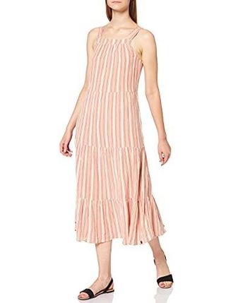 Superdry Robe sans Manches brod&eacute;e, Rose &agrave; Rayures, X-Small Femme