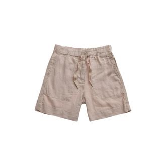 Blauer Leinen-Shorts im Garth-Stil - - Shorts - Damen - Beige - W25