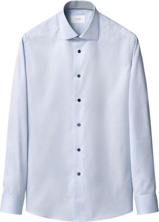 Eton Homme, Chemises, Bleu, Taille: XL Chemise Twill Signature Coupe Slim Effet G&eacute;om&eacute;trique