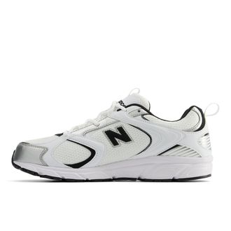 New Balance Herren 408 V1 Sneaker, White-Silver-Black, 44.5 EU