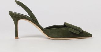 Manolo Blahnik Maysli Slingback-Pumps aus Veloursleder mit mittlerem Absatz
