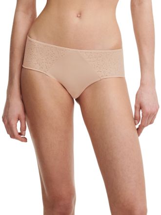 Chantelle Slip CHANTELLE NORAH, Damen, Gr. 36, beige (golden beige), Obermaterial: 89% Polyamid, 11% Elasthan, k&ouml;rpernah, Unterhosen Slip, florale Spitze, weich
