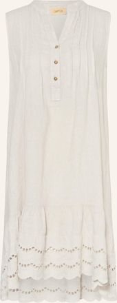 Cartoon Cartoon Leinenkleid Mit Lochspitze beige