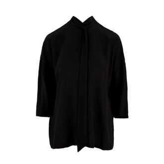 Aspesi Draped Collar Shirt - - Blouses & Shirts - Damen - Schwarzk - M