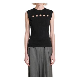 Marni Cut-Out Polka Dot Tanktop - - Tops - Damen - Schwarzk - 2XS