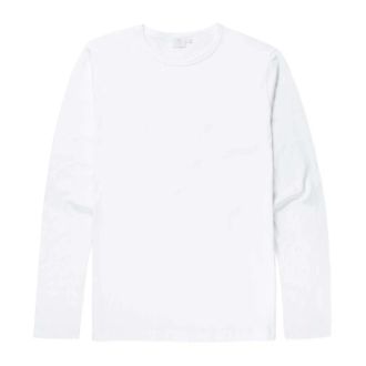 Sunspel Lang&auml;rmeliges klassisches T-Shirt - - Tops - Herren - Wei&szlig; - XL