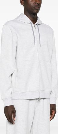 Brunello Cucinelli Mens M&eacute;lange-Effect Zipped Hoodie Ss25 M