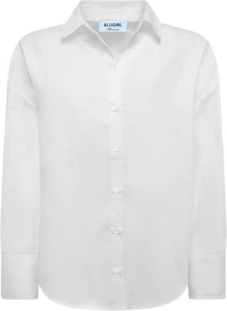 Blugirl Femme, Blouses et Chemises, Blanc, Taille: 36 FR Cotton Poplin Shirt