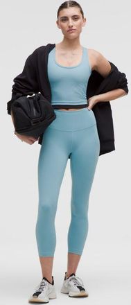 lululemon Pantacourt Wunder Train taille haute pour Femmes - 58 cm - Bleu - Taille 10