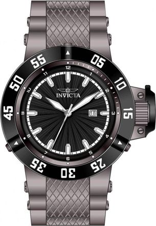 Invicta Subaqua 50792 Herrenuhr - Quarzwerk - Edelstahl mit schwarzem Zifferblatt - 50 mm