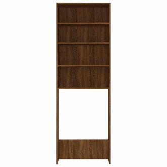 Generic Freistehender Waschmaschinenschrank, Aufbewahrungseinheit aus Holzwerkstoff mit Arbeitsplatte und Festen Regalen, Organizer f&uuml;r Waschmittel und Reinig