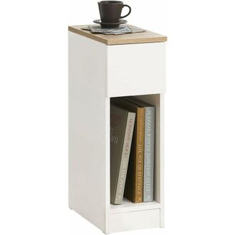 SoBuy FBT115-W Nachttisch mit 2 Schubladen f&uuml;r Boxspringbett Sofatisch Beistelltisch Telefontisch Nachtschrank Nachtkommode wei&szlig; bht ca.: 40x47x40cm - Sobuy