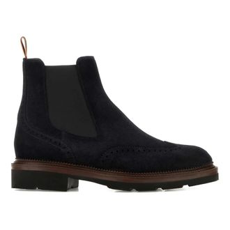 Santoni Chelsea Boots aus Wildleder - - Shoes - Herren - Blau - 40 1/2 EU