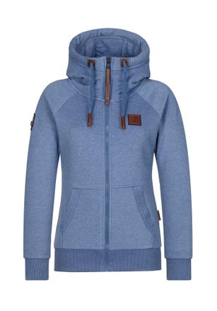 Naketano Damen Sweatjacke Brazzo, Farbe:Blue Melange, Gr&ouml;&szlig;e:XXL