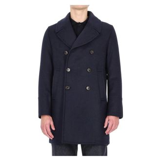 Sealup Langer zweireihiger Mantel - - Coats - Herren - Blau - 3XL