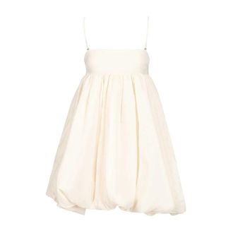 Rotate Satin Mini Bubble Kleid - - Dresses - Damen - Beige - M