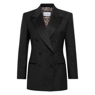 Philipp Plein Basic Loose Fit Blazer - - Jackets - Damen - Schwarzk - L