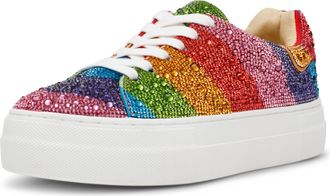 Betsey Johnson Sidny Damen-Sneaker, Regenbogenfarben, 38.5 EU