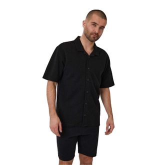 Threadbare Embley Hemd f&uuml;r Herren, leger (Schwarz)