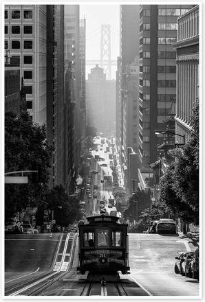 Posterlounge Vintage San Francisco Poster von Matteo Colombo 100 x 150 cm Schwarz-Weiß Wandbilder Wanddeko